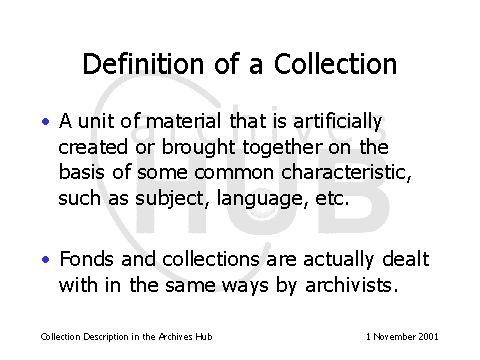 Definition of a Collection